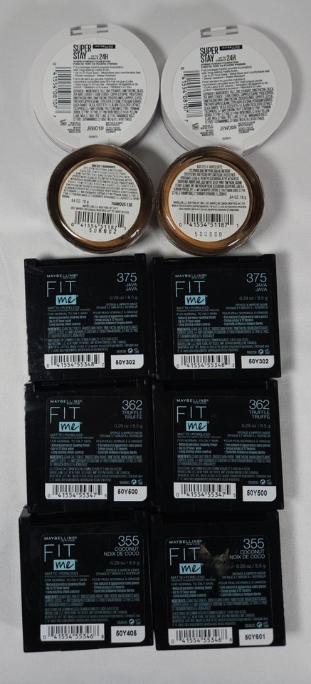 Maybelline Fit Me & Super Stay Powder Dream Matte Mousse Lot Of 10 ...