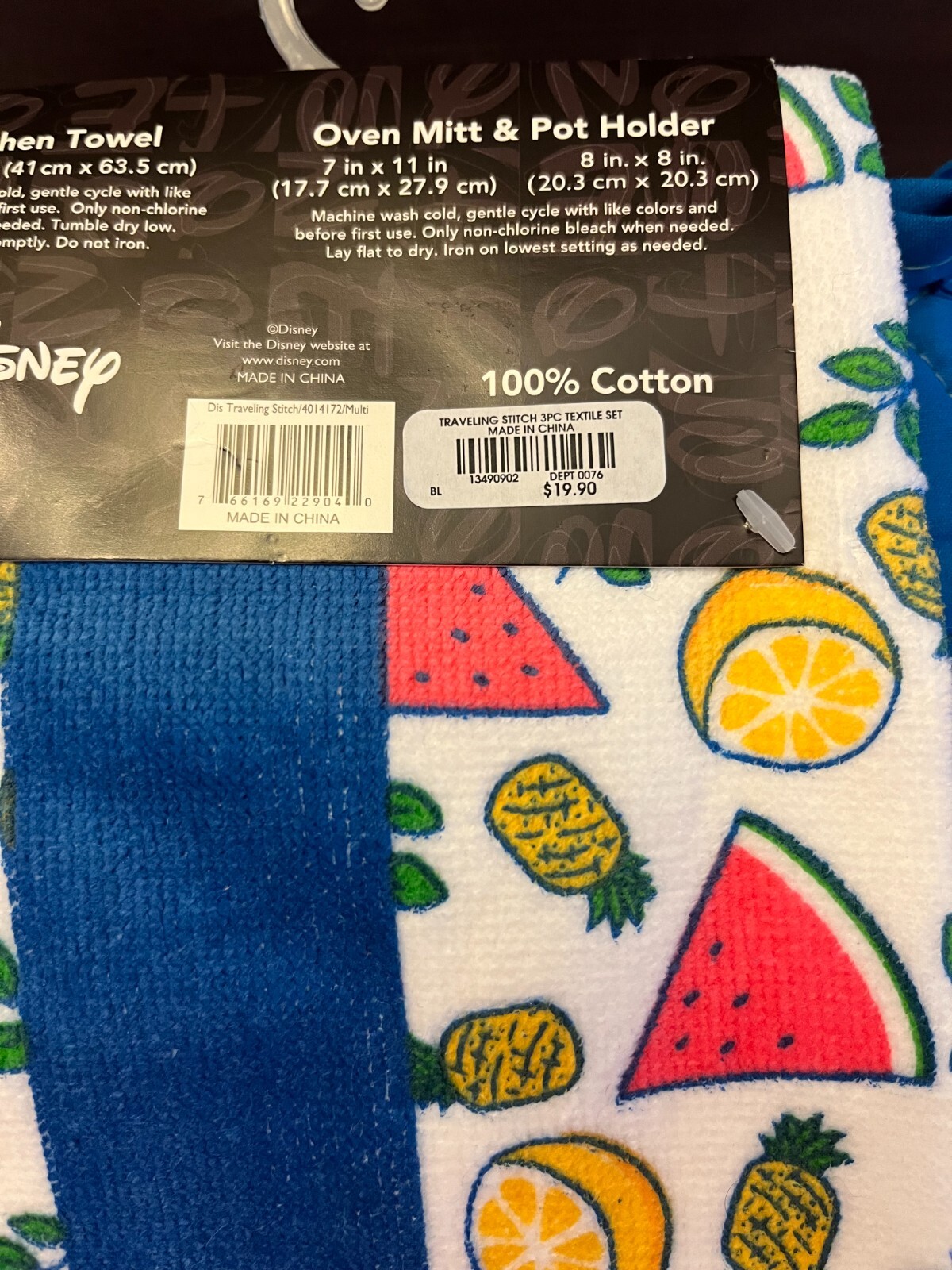 Disney's Traveling Stitch 3 Piece Kitchen Set NEW w/ Tags Towel ...
