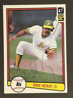 Dave McKay Autograph Signed 1982 Donruss Oakland A's | eBay