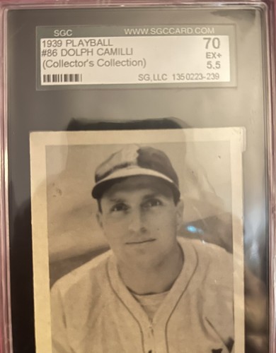 1939 Play Ball Baseball Card #86 Dolph Camilli SGC 80 EX-NM Brooklyn ...