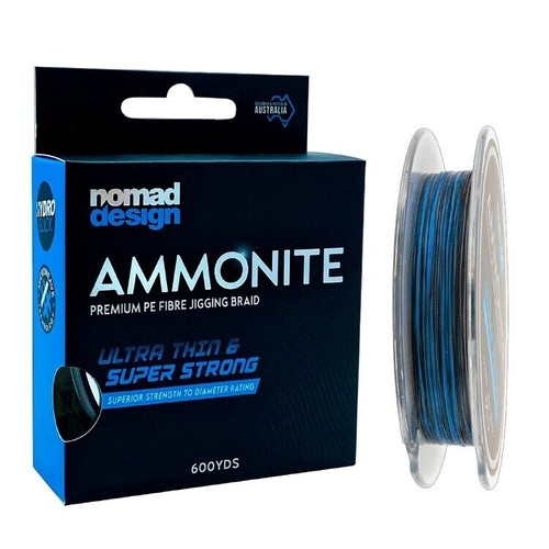 Nomad Design Ammonite 300yd Multi Colour Jigging Braid Fishing Line ...