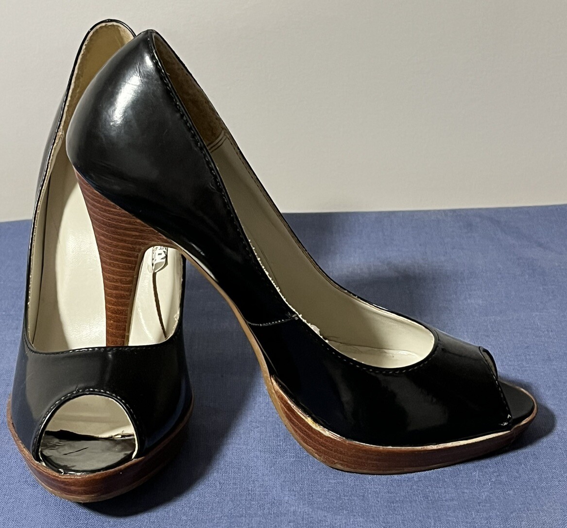 Mossimo High Heel Shoes Women’s Sz 8 Black Faux Paten… - Gem