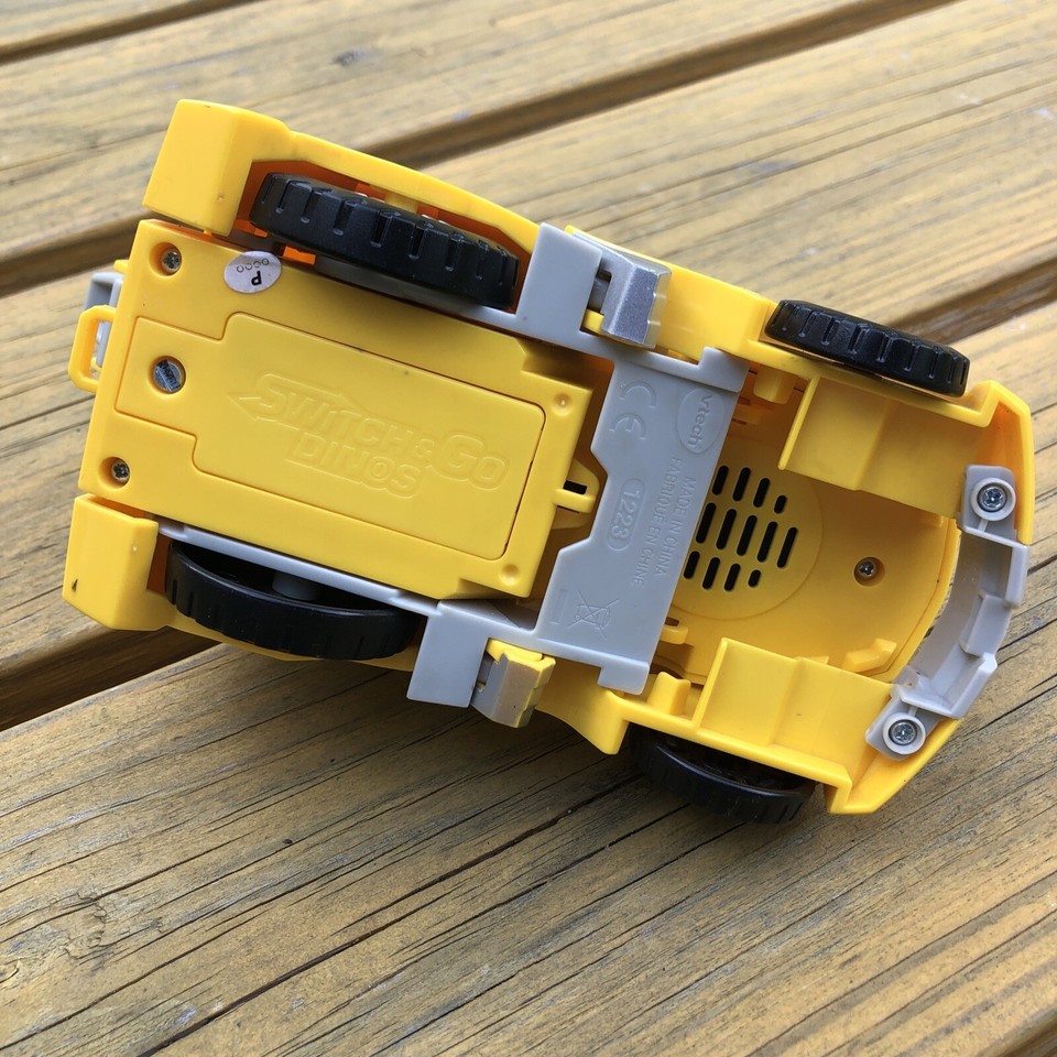 VTech Switch n Go Dinos Tonn Stegasaurus Transformer Yellow Car ...