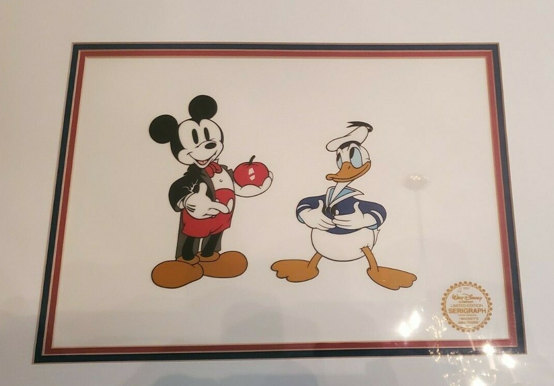WALT DISNEY LIMITED EDITION SERIGRAPH CEL OF 1937 MICKEY WALT DISNEY LIMITED EDITION SERIGRAPH CEL OF 1937 MICKEY