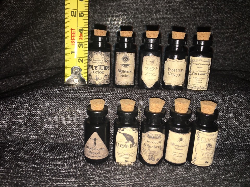 LABELS ONLY Knockturn Alley Dark Arts Potion Apothecary Bottles Harry ...