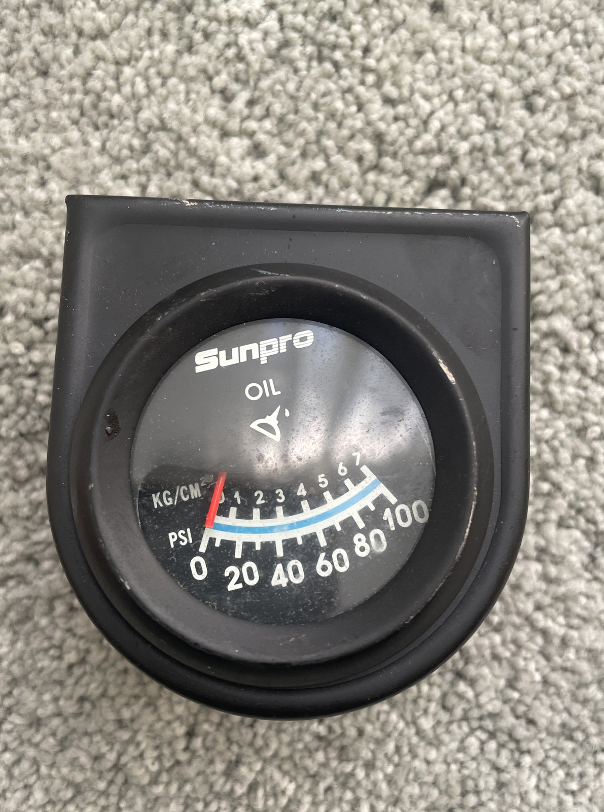 Sunpro 2" Vintage Style Oil Pressure Gauge, Black Bezel | eBay