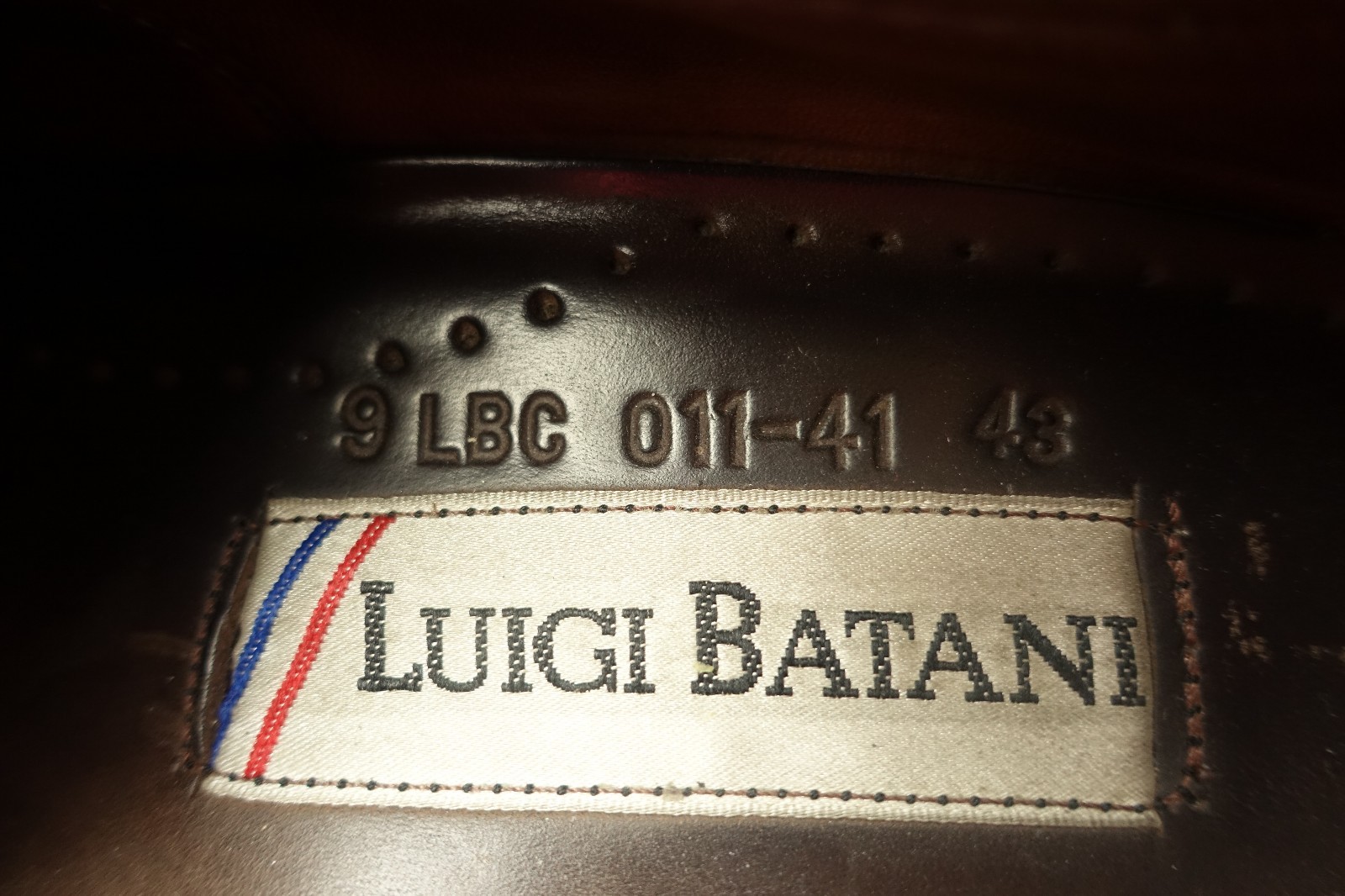 LUIGI BATANI MEN Brown LEATHER SHOES SIZE US 10 UK 9… - Gem