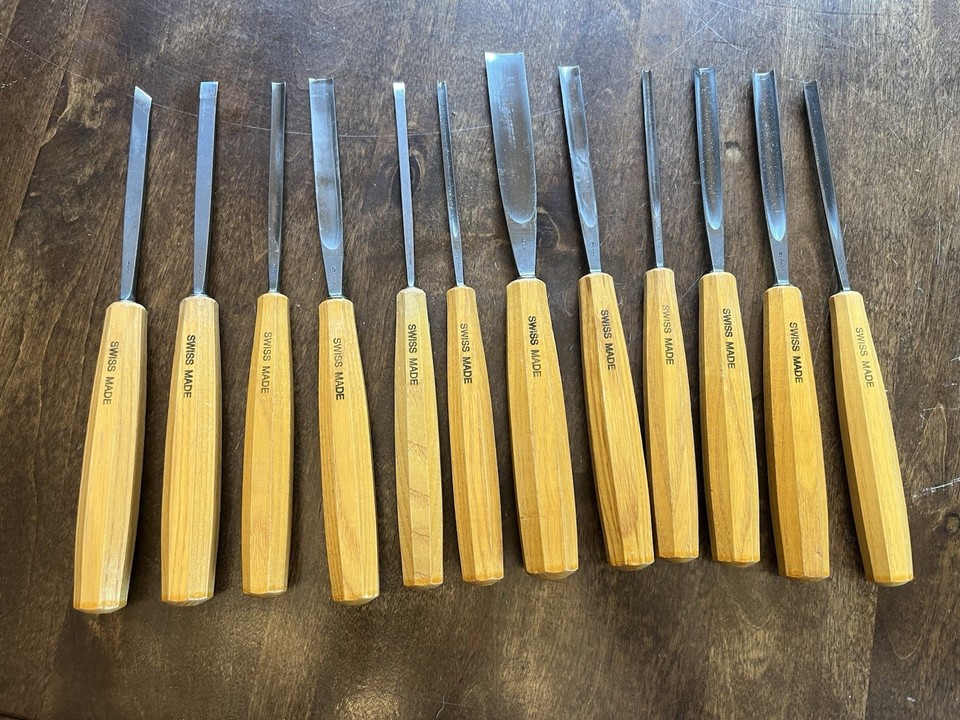Pfeil Swiss Made Carving Chisel Set Of 12- High Quality Steel- Wood ...
