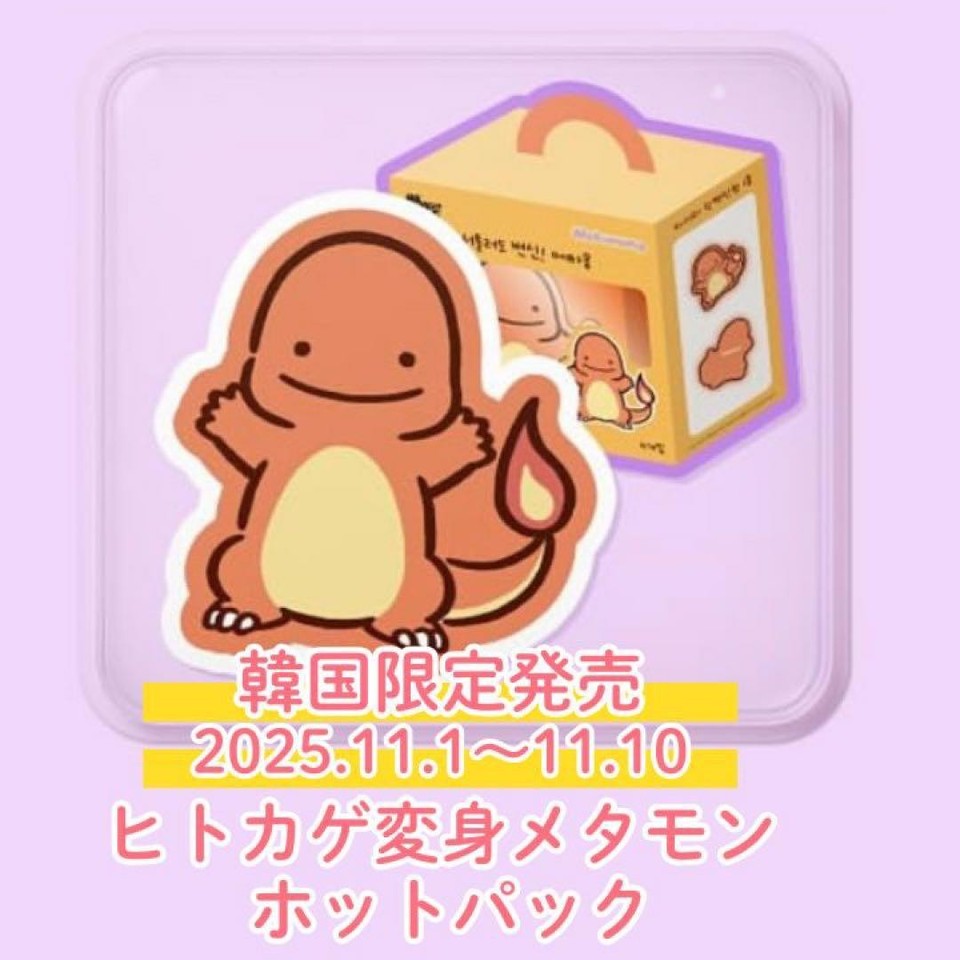 Korea Exclusive Charmander x Ditto Hot Pack | eBay