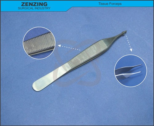 German Adson-Brown Angled Tissue Forceps Tooth,Brown ,Serrated Teeth ...