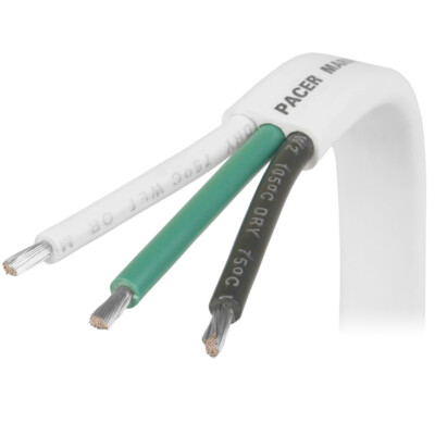 Pacer 6/3 AWG Triplex Cable - Black/Green/White - Sold By The Foot | eBay