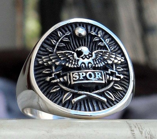 "SPQR" Roman Soldiers Legion Roman Empire 935 Argentium Silver Men's ...