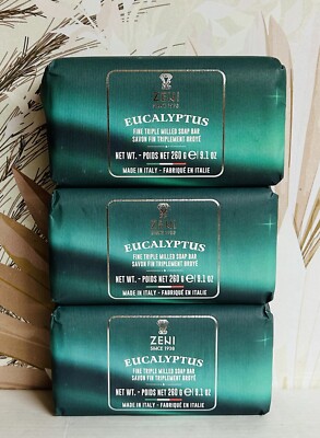 3-Pack Zeni ~ Eucalyptus Fine Triple Milled Bar Soap 9.1 oz Each | eBay