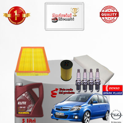 KIT TAGLIANDO FILTRI OLIO CANDELE OPEL ZAFIRA B 1.8 16V 103KW 140CV DAL ...
