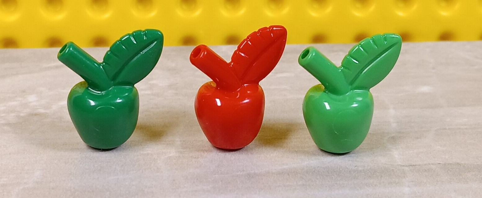 LEGO Assorted Apples Miniature Plastic Fruit Bowl Dark Bright Green ...