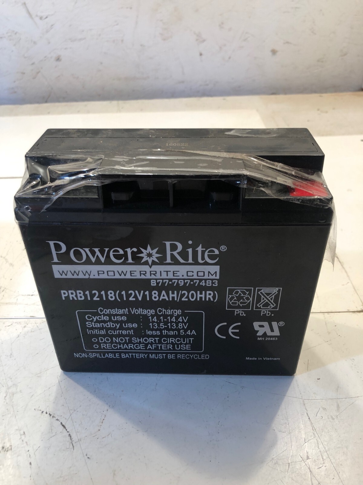 12V18Ah SLA Rechargeable replacement battery for Power Rite PRB1218 (K3 ...