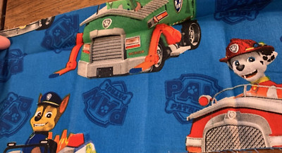 Paw Patrol Scrap 7"x 42”, Cotton Fabric, Fat Eighth, Rubble, Chase ...