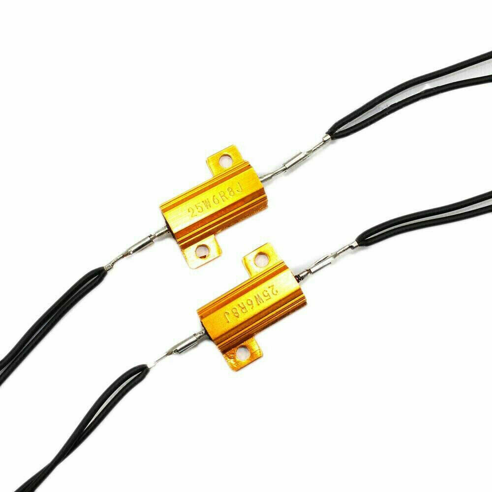 2 X FLASH RATE LOAD RESISTORS LED TURN SIGNALS INDICATOR BLINKERS FIX ...