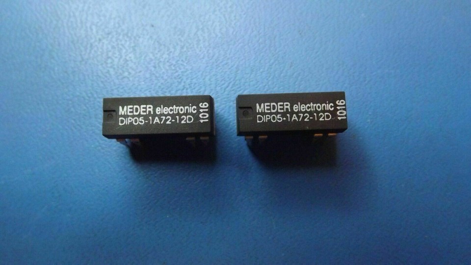 (2PCS) DIP05-1A72-12D MEDER Reed Relay, 1 Form A, SPST-NO, 5V Molded ...