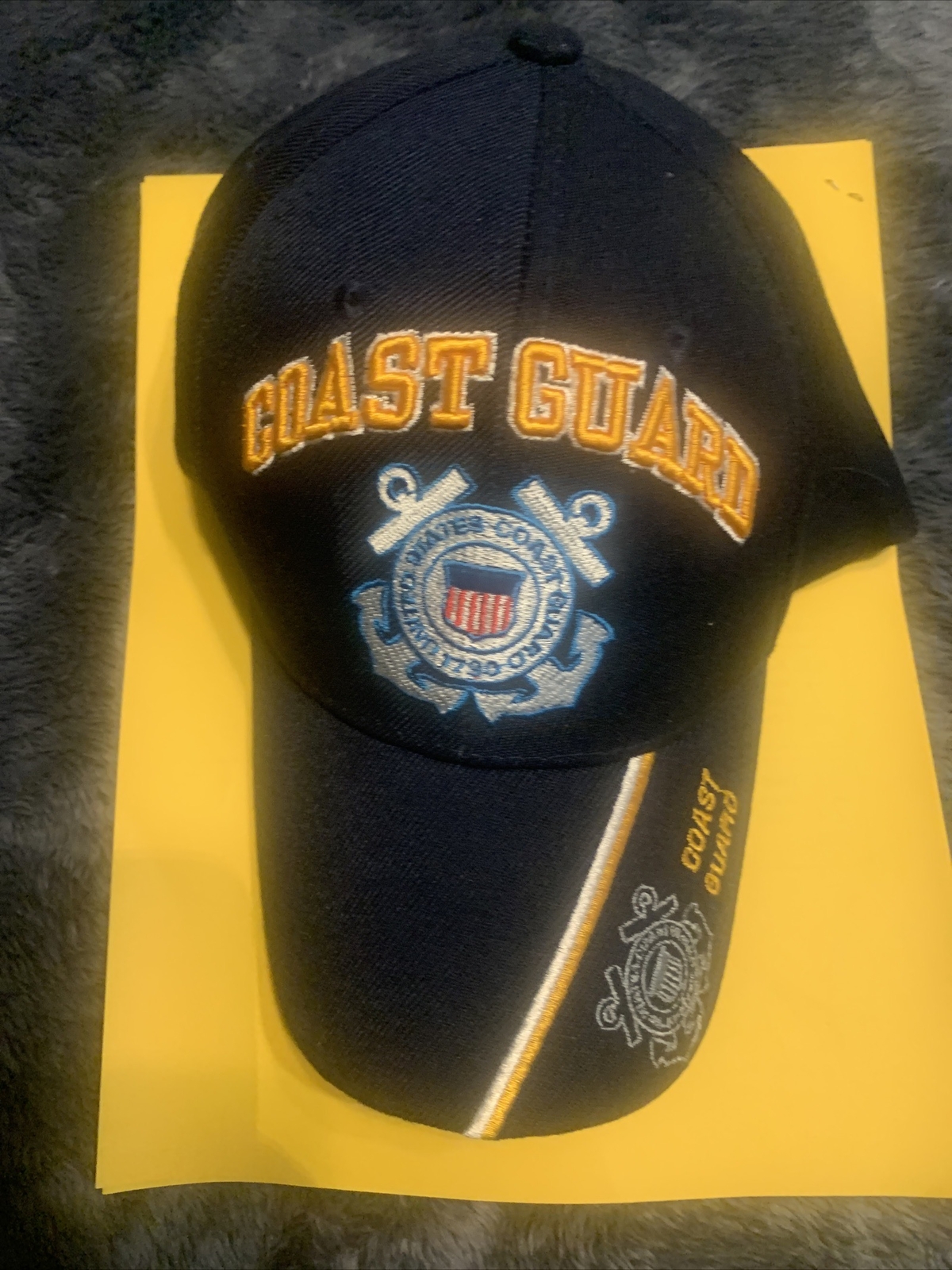 Official Coast Guard Licensed USCG Emblem w/ Shadow Hat Cap (Blue) | eBay