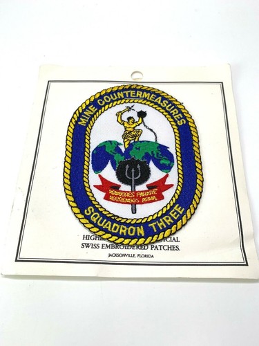 Mine Countermeasures Squadron three still carded Navy jacket patch | eBay