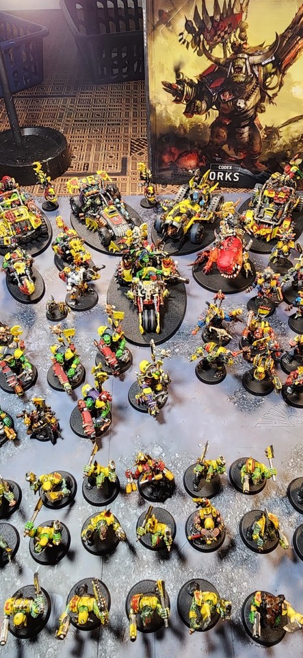 Warhammer 40k Ork Army - PRO PAINTED - Bad Moonz Pirate Theme - 100 ...