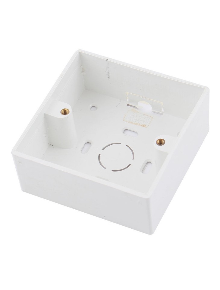 86mm x 86mm x 33mm White PVC Single Gang Mount Back Box for Wall Socket ...