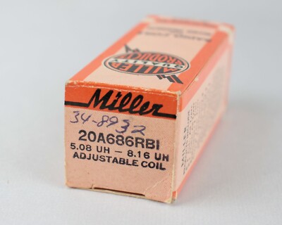 Miller Adjustable R.F. Coil ~ 20A686RBI ~ 5.8 UH - 8.16 UH ~ NOS | eBay