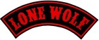 LONE WOLF MOTORCYCE VEST 11" ROCKER EMBROIDERED IRON ON PATCH BL-33 | eBay