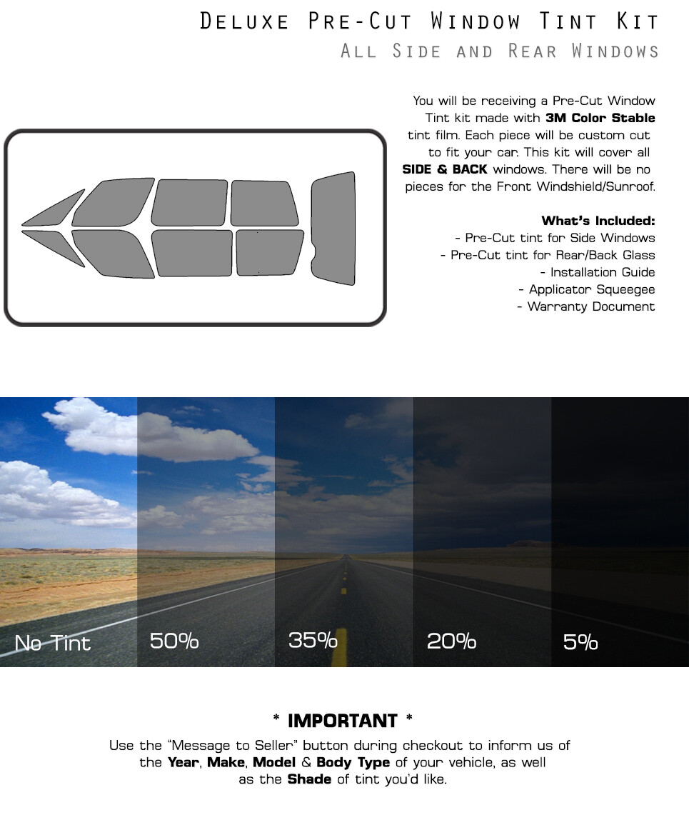 3M COLOR STABLE PreCut Window Tint Film for Chevrolet Lumina 1990-1996 ...