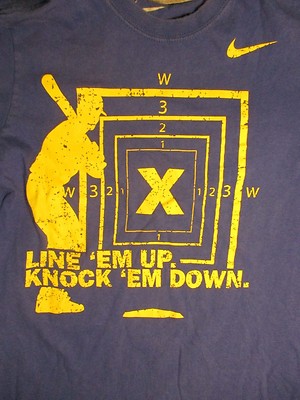 L blue NIKE BASEBALL LINE 'EM UP KNOCK 'EM DOWN t-shirt by NIKE | eBay