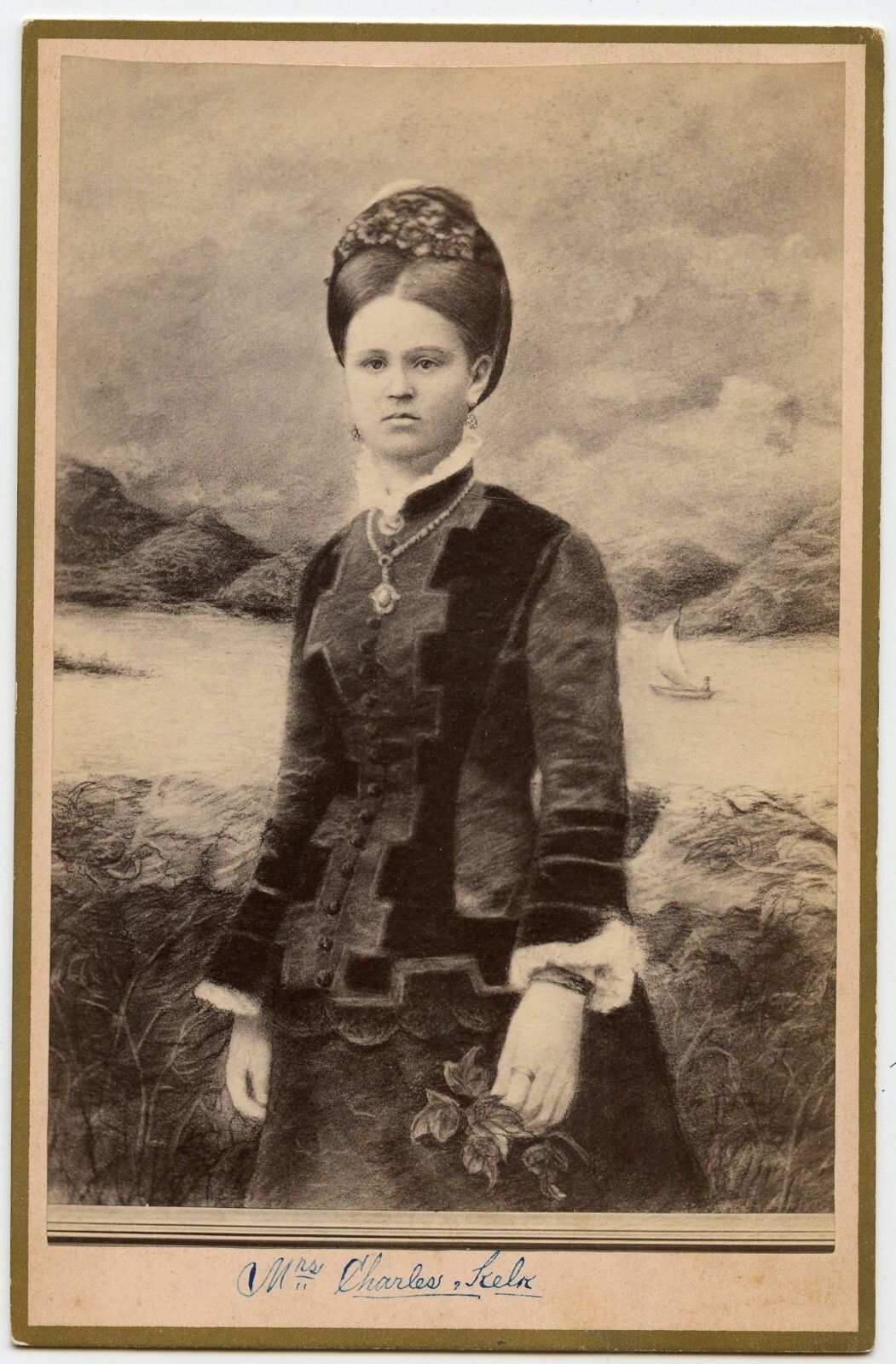 Woman with Flowers- Mrs. Charles Kelk , Vintage Photo by Lionberger ...