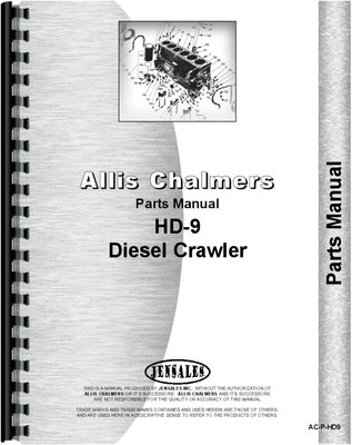 Allis Chalmers HD9 HD9B HD9F HD9G Crawler TS9 Tractor Shovel Parts ...