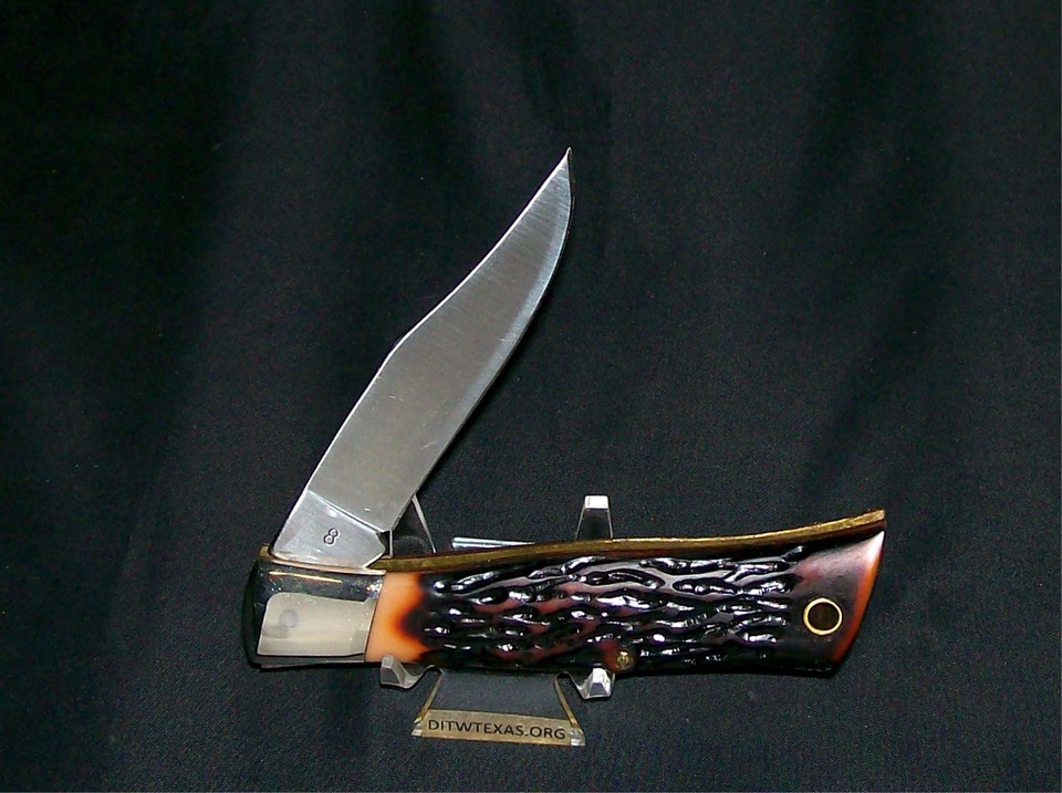 Camillus #8 Knife Indian Stag Folding Hunter Circa 1970's NOS W ...