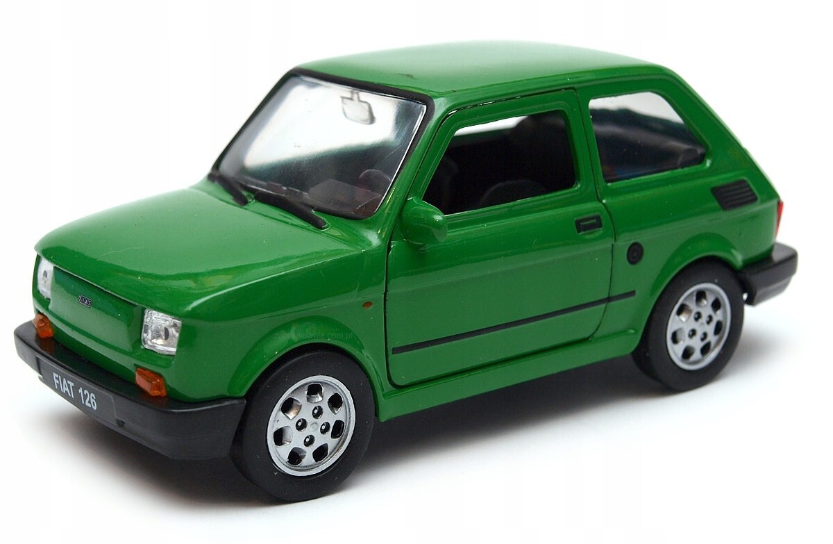 WELLY DieCast 1:34 FIAT 126p POLISH "MALUCH" GREEN New Model Car Metal ...