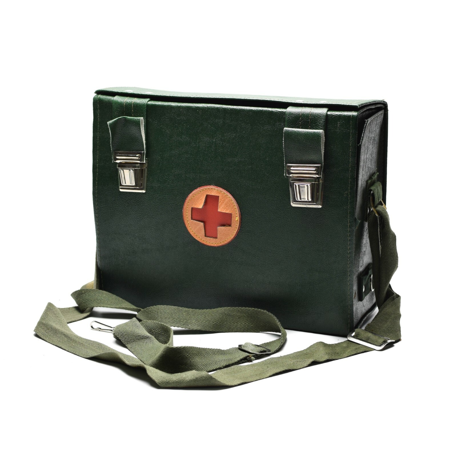 Genuine Bulgarian Army Medical Kit Medic shoulder case hard cover red ...