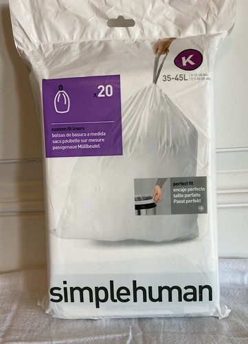 Code K 20Ct SIMPLEHUMAN Custom Fit Trash Bags Can Liners FREE SHIPPING. A6 | eBay
