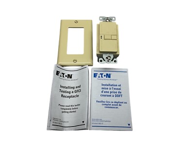 Eaton SGFD20V GFCI 20A 125V Blank Face Ground Fault Circuit Interrupter ...