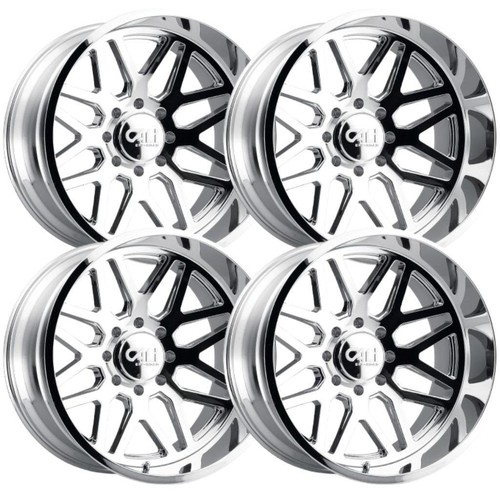(Set-4) Cali Off-Road Invader 22x12 6x139.7 -51mm Chrome Wheels Rims 22 ...