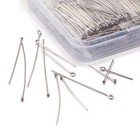 720pcs/box Flat Head Pins Ball Head Pins Eye Pins Findings 20mm 30mm ...