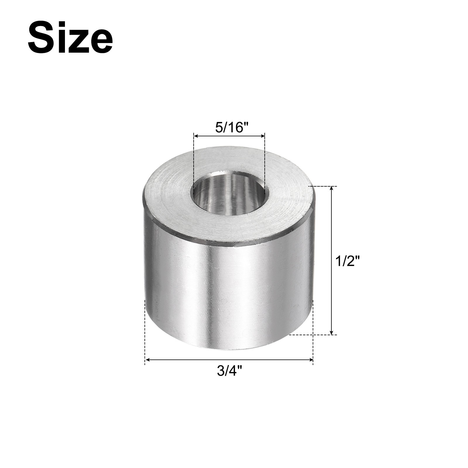 5pcs Stainless Steel Spacer 5/16" Bore x 3/4" OD x 1/2" Length | eBay