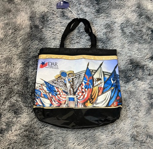 DAR Daughters of The American Revolution Zipper Tote Two Pockets NWT ...