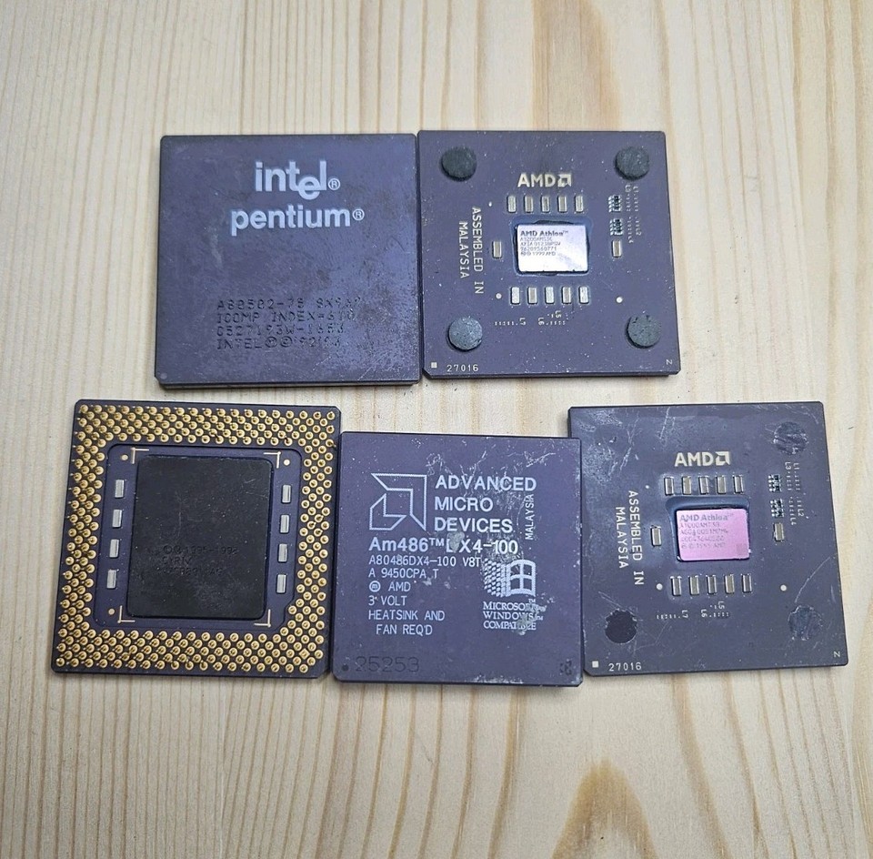 Lot Of 5 Old Ceramic CPUs For Scrap Gold Recovery Refining Processors ...