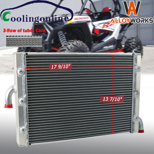 3-CORE ALUMINUM RADIATOR FIT 2017 2018 2019 2020 POLARIS RZR 1000 XP ...