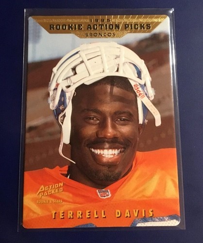 1995 Action Packed # 92 TERRELL DAVIS ROOKIE RC Denver Broncos Super ...