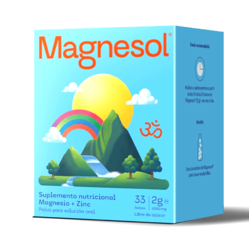 Magnesol Peru- Suplemento Nutritional- Magnesia+Zinc. 33 sobres x caja ...