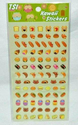 NEW-TSI KAWAII COLORFUL PUFFY BREAD AND JELLY JAM STICKERS : SANDWICH ...