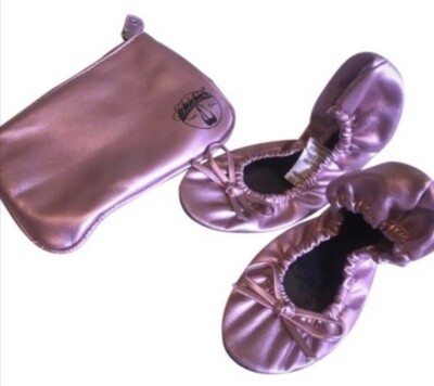 Sidekicks Heelin' Good Pink Travel Ballet Emergency Flats Sandal Shoes ...