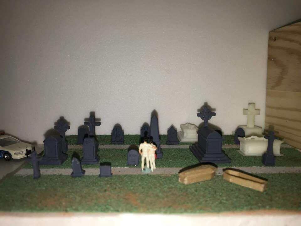 Ho 1/87 Scale Tombstone Set For Cemetery Graveyard Diorama (18pcs) | eBay