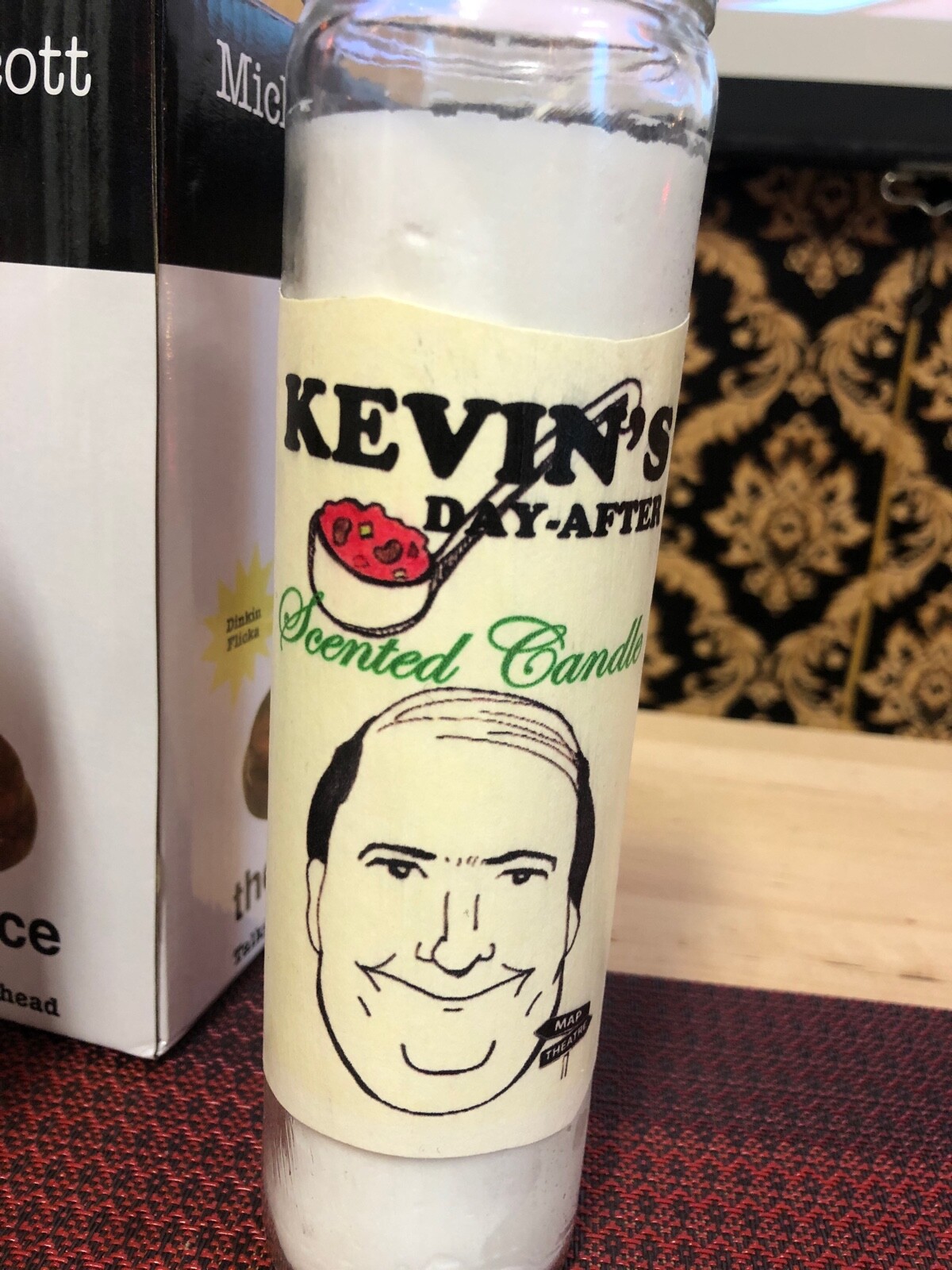 The Office Michael Scott Bobblehead +Homemade Buttons + Candles + NBC ...